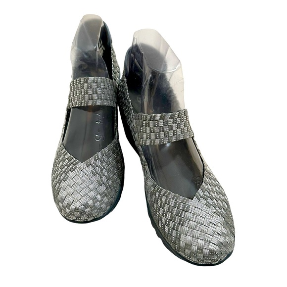 bernie mev. | Shoes | Bernie Mev Silver Grey Lulia Wedge Heel Shoes ...